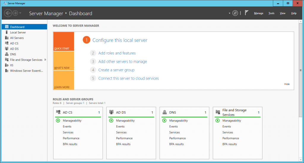 Windows server 2016 둘러보기. - 스마일서브 IDCHOWTO닷컴