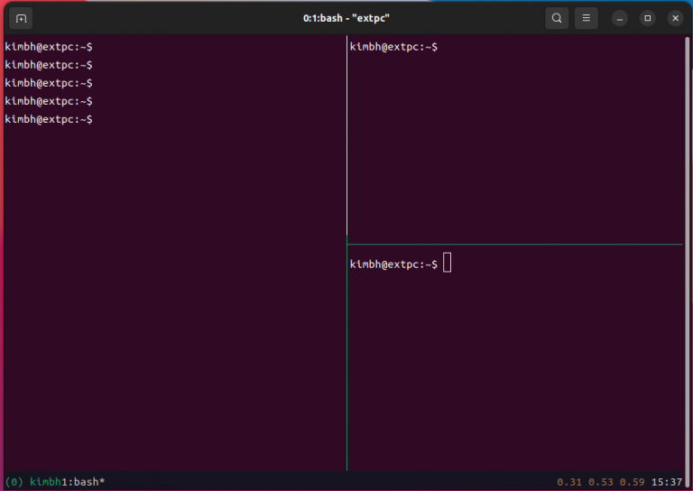 리눅스 화면 분할 프로그램 'tmux' 사용법 - 스마일서브 IDCHOWTO닷컴